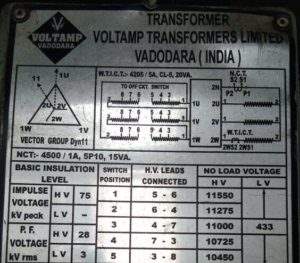 Transformer Name Plate Details Fully Explained | Electrical4u